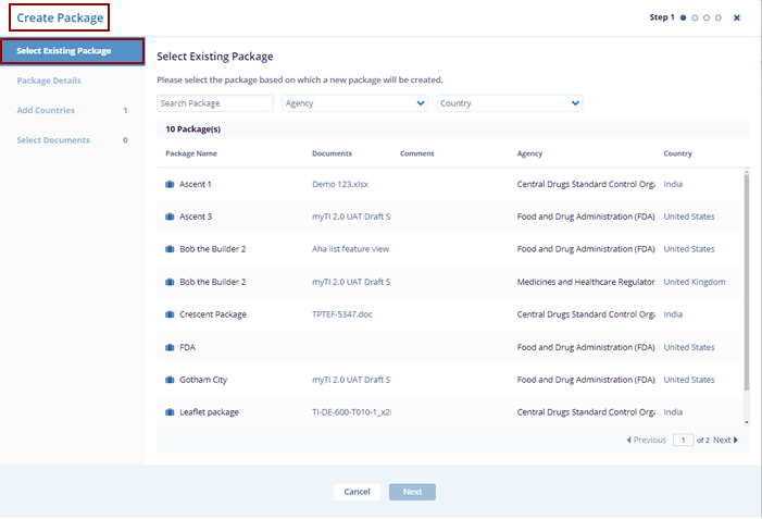 Creating Package from Existing